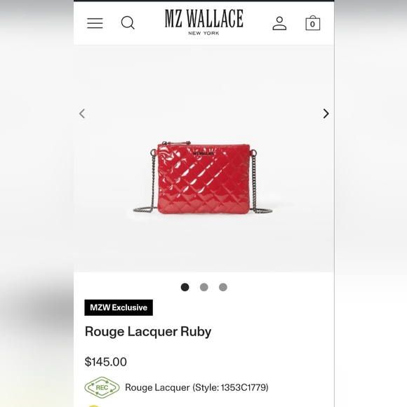 MZ Wallace | Bags | Mz Wallace Rouge Lacquer Ruby Crossbody | Poshmark